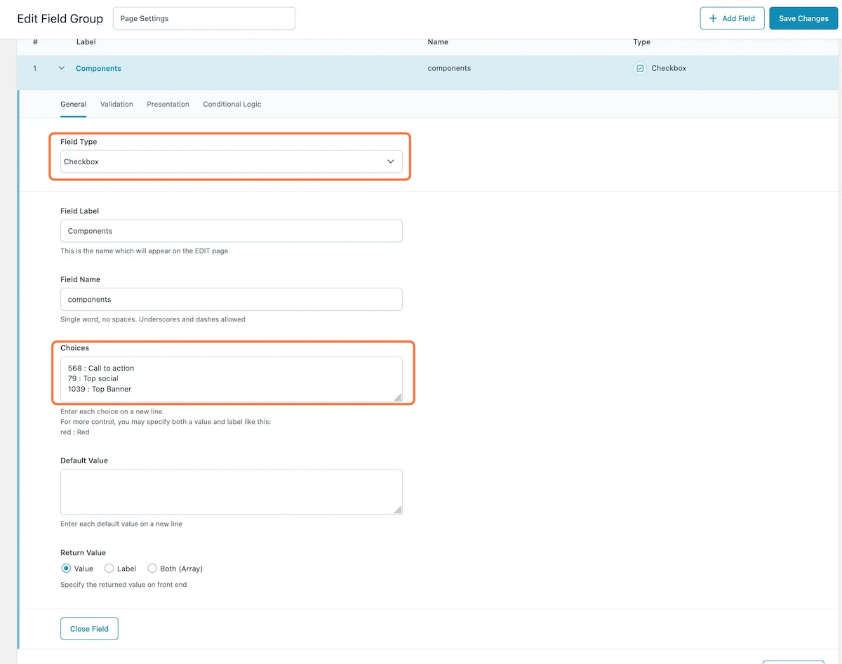 Disable global elements with GeneratePress and ACF - SnippetClub