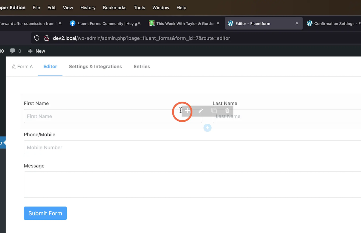Send user inputs between forms in Fluent Forms - SnippetClub