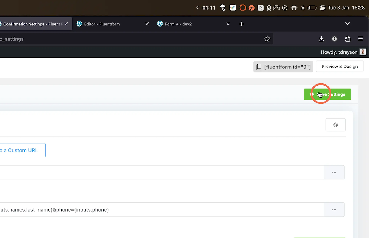 Send user inputs between forms in Fluent Forms - SnippetClub